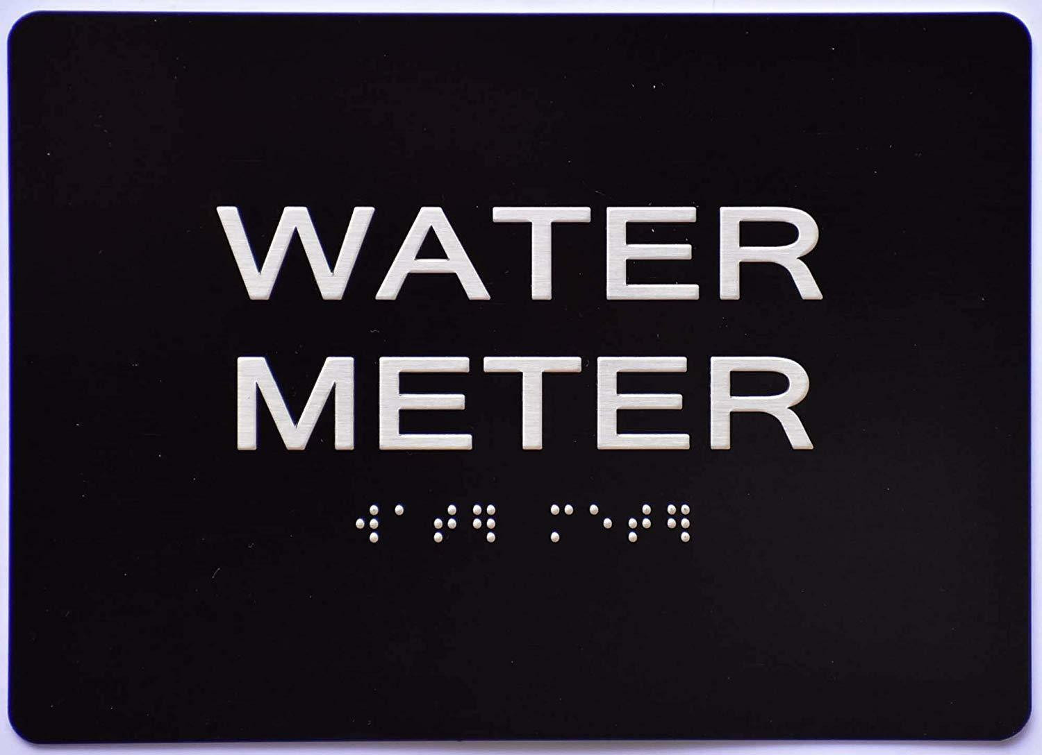 Water Meter Sign -(Aluminium, /Silver) The Sensation line