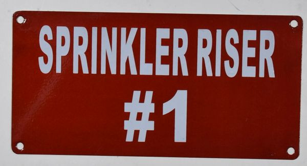 Sprinkler Riser #2 Sign