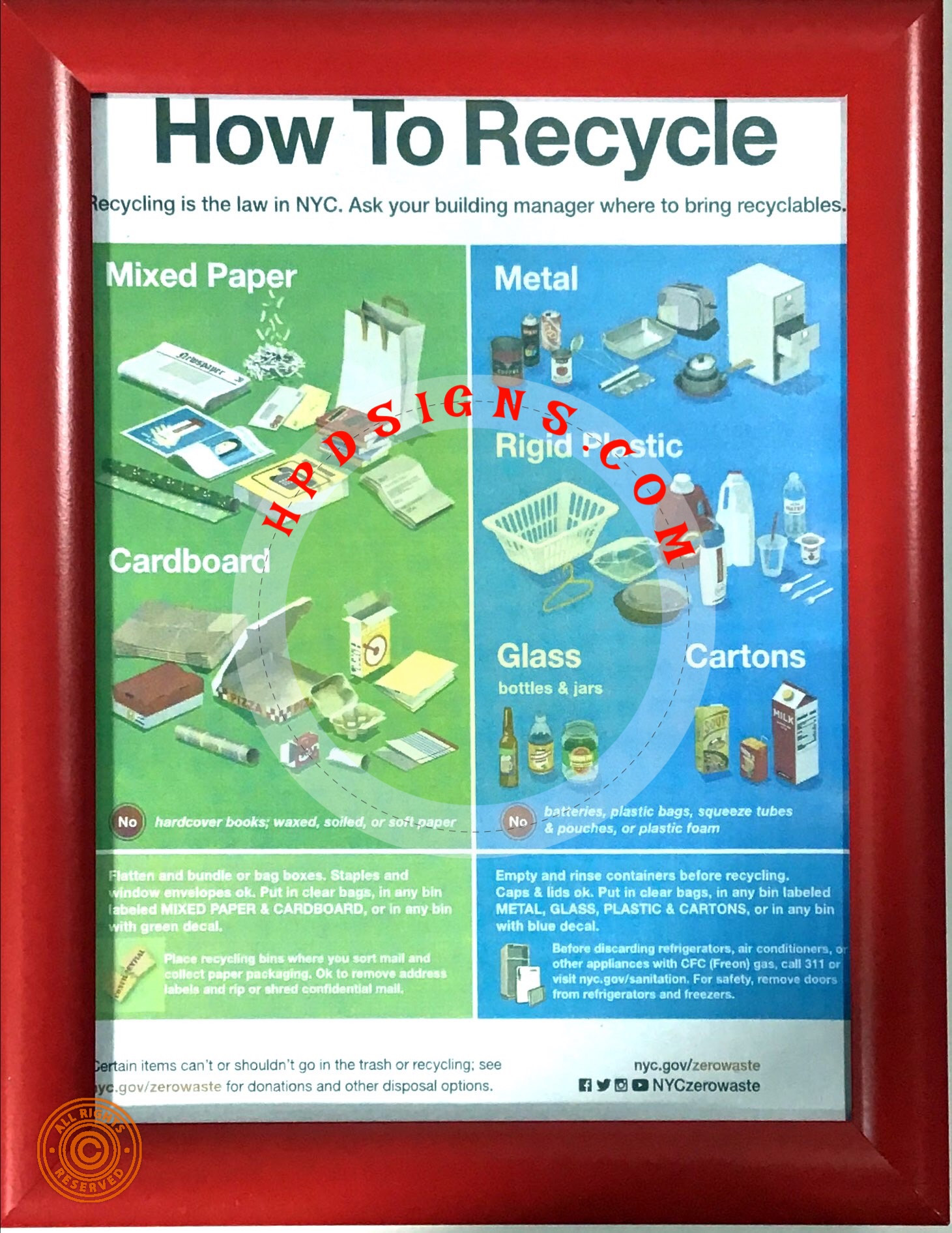 HOW TO RECYCLE SIGN