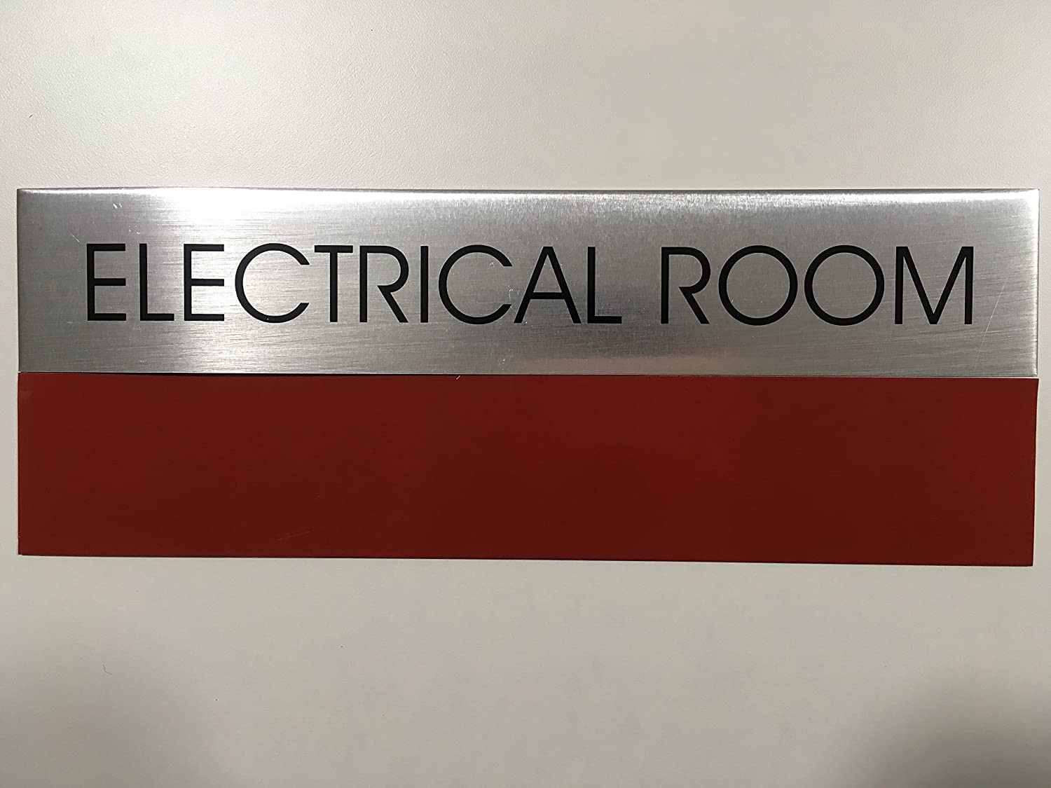 ELECTRICAL ROOM SIGN - Delicato line (BRUSHED ALUMINUM,)