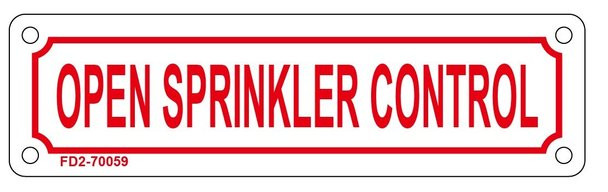 Main Sprinkler Valve Sign