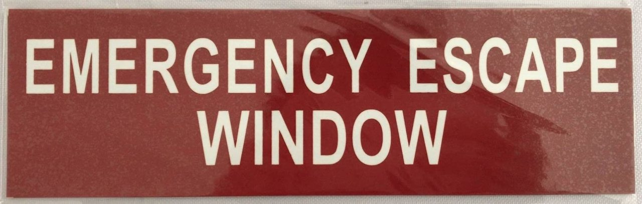 EMERGENCY ESCAPE WINDOW Sign