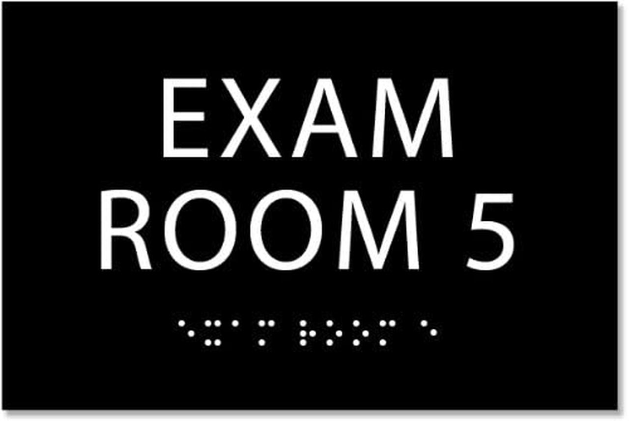EXAM Room 4 Sign with Tactile Text and Braille Sign -Tactile Signs The ...