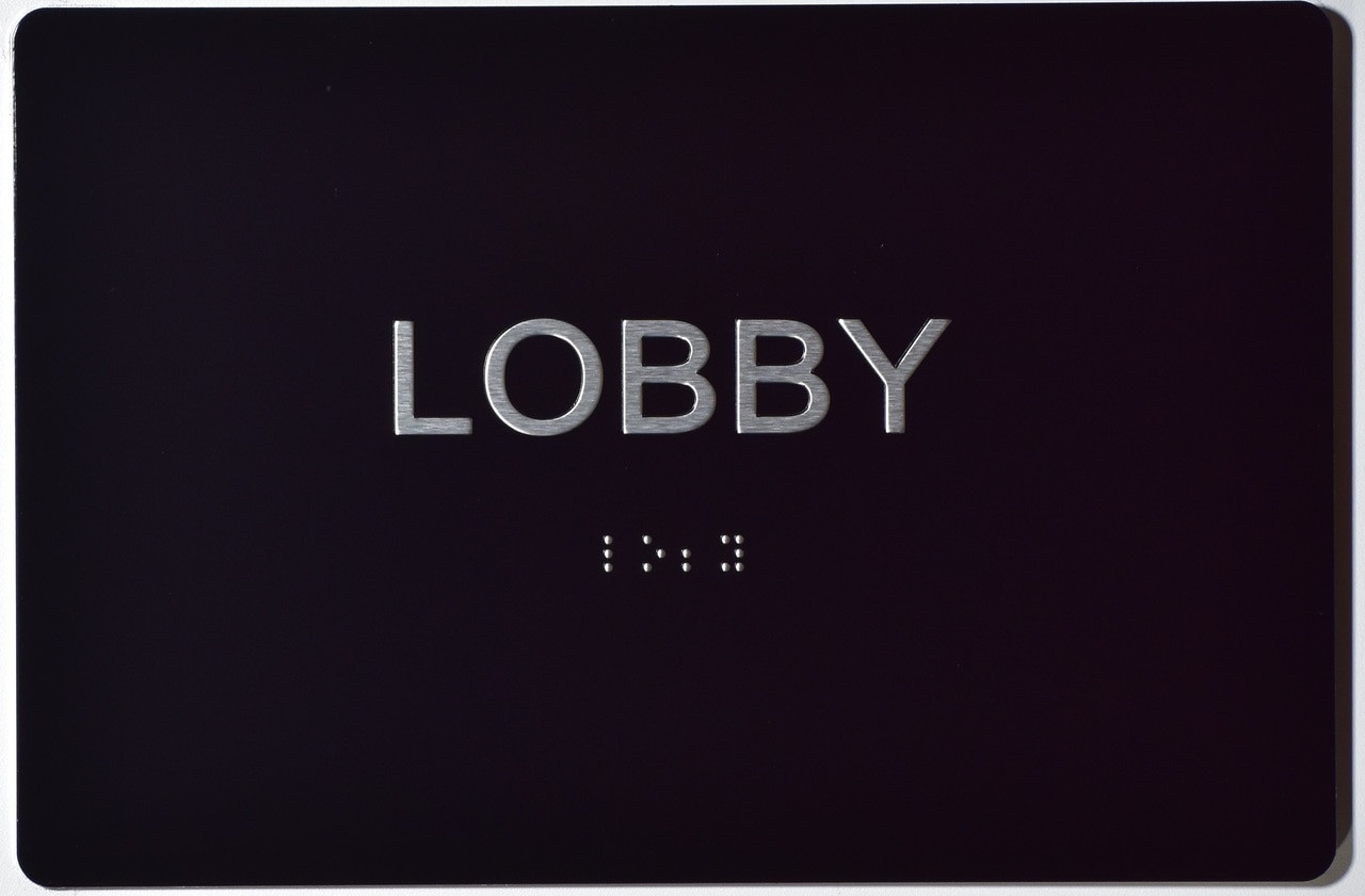Lobby Floor Number Sign -Tactile Signs ADA Sign. -Tactile Signs The ...