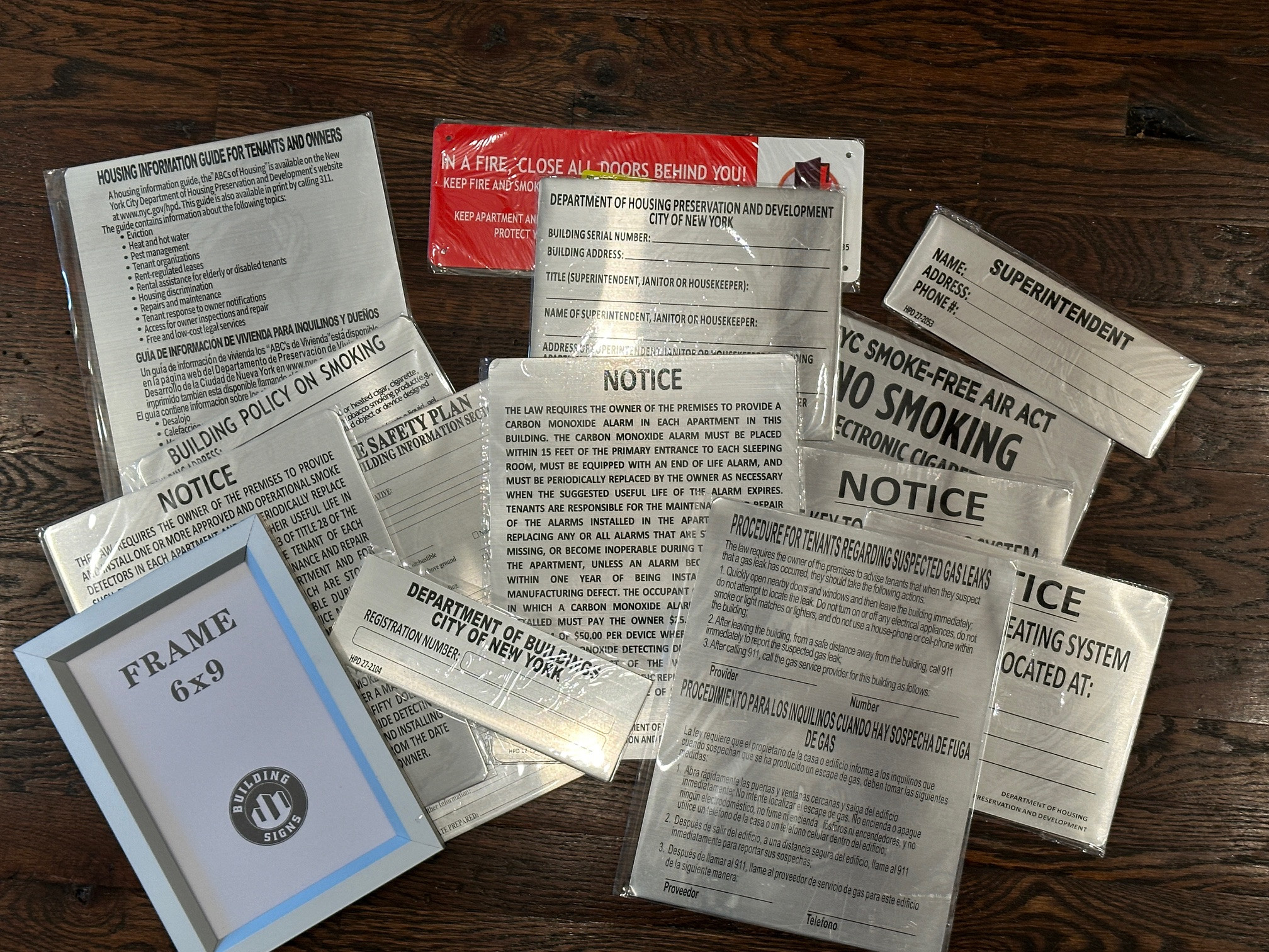 NYC HPD - FULL SIGNS PACKAGE