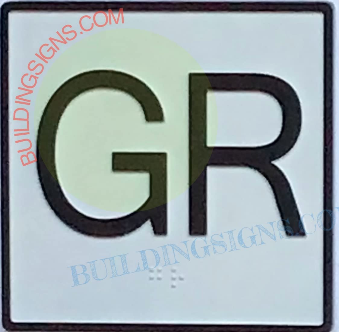 Elevator Floor Number GR Sign- Elevator JAMB Plate Floor Ground Sign ...