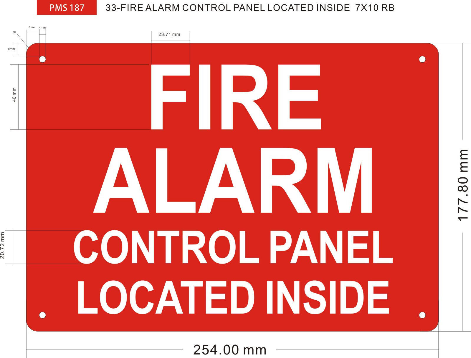 FIRE Alarm Sign