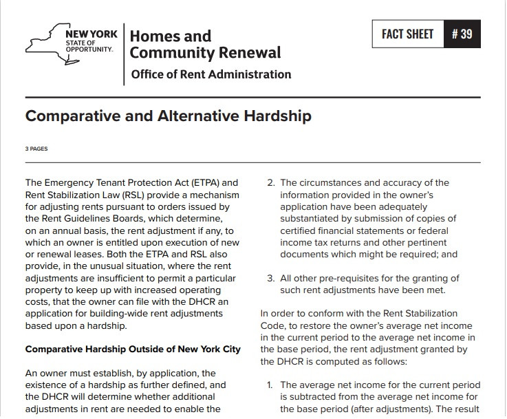 ** FREE DOWNLOADS - FACT SHEETS -HCR** - HPDSIGNS.NYC