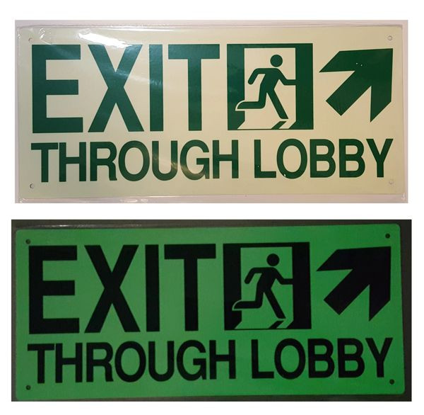Lobby Sign/ GLOW IN THE DARK "LOBBY" Sign