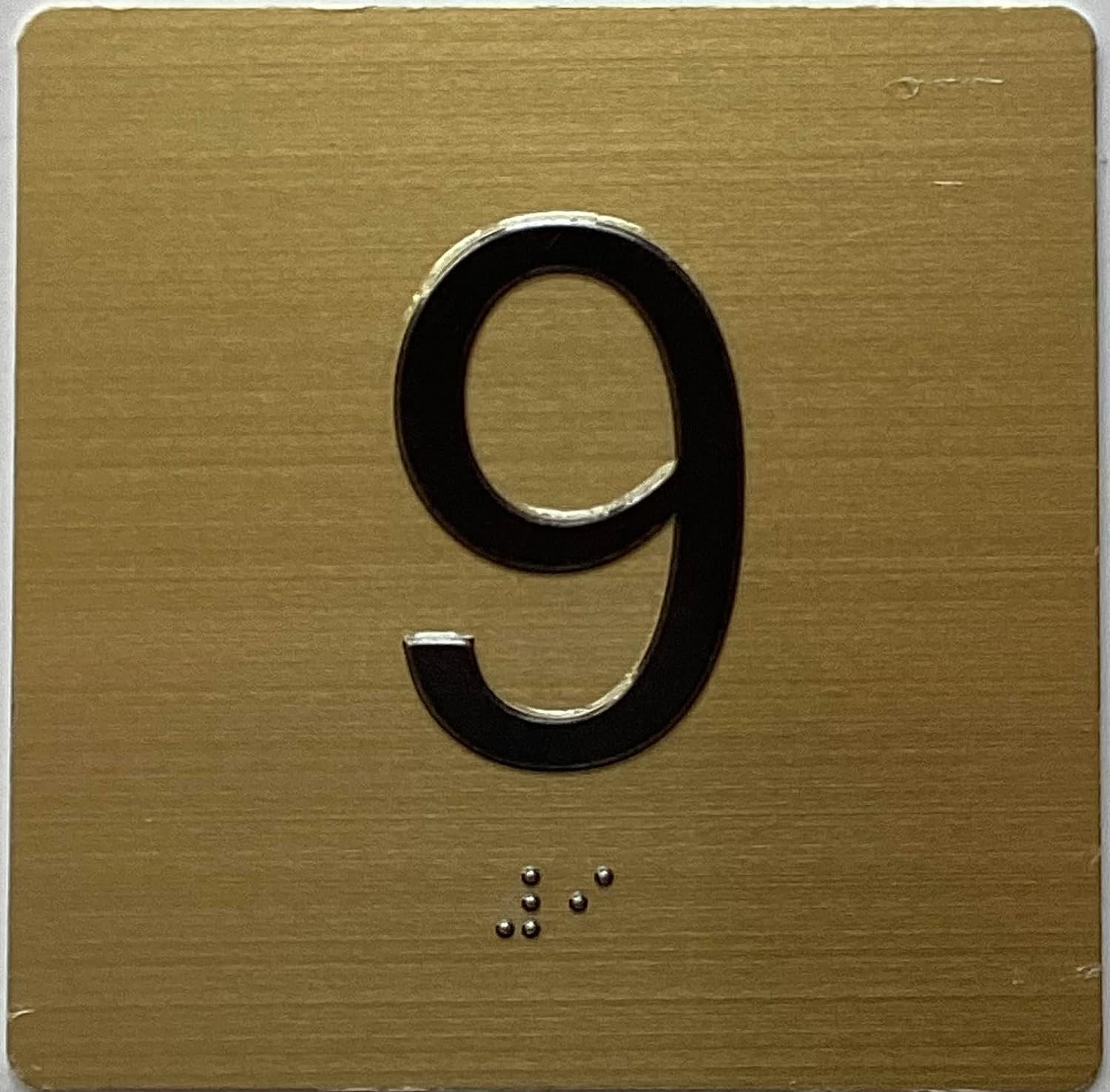 9TH FLOOR Elevator Jamb Plate sign With Braille and raised number ...