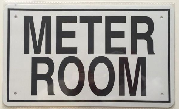 METER ROOM SIGN (White Aluminium rust free)