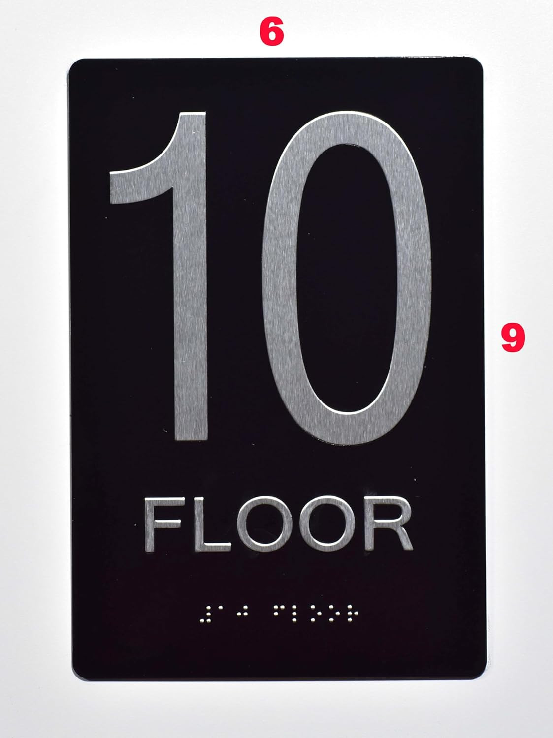 Black Floor number sign -Tactile Graphics Grade 2 Braille Text with ...