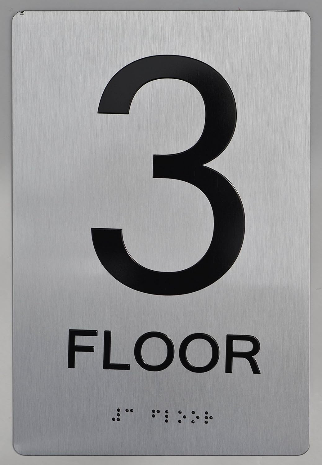 FLOOR NUMBER SIGN Tactile Graphics Grade 2 Braille Text with raised ...