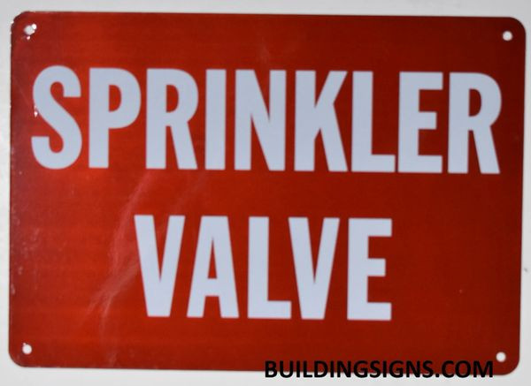 Main Sprinkler Valve Sign