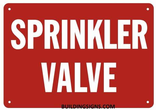 Main Sprinkler Valve Sign