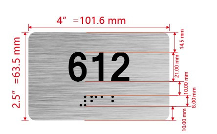 Apartment number 612 sign -Unit Number 612 sign / Suite 612 sign ...