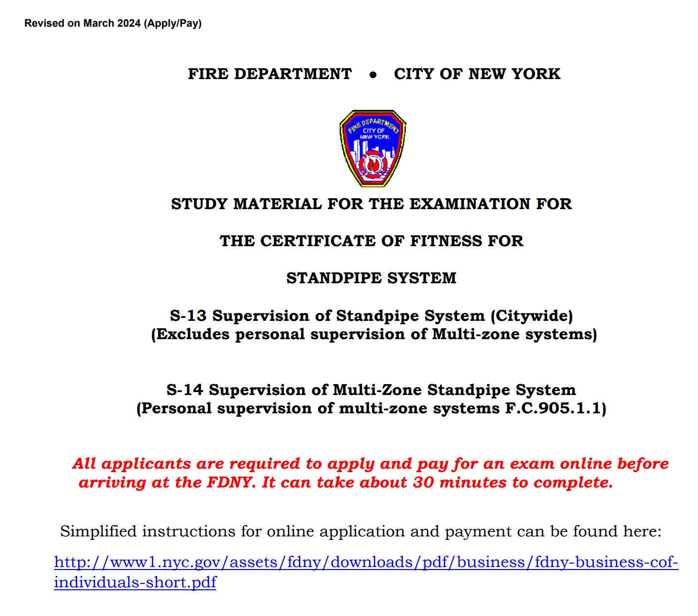 Probationary Firefighter Manual of FDNY