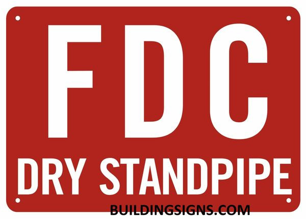 FDC Dry Standpipe Sign