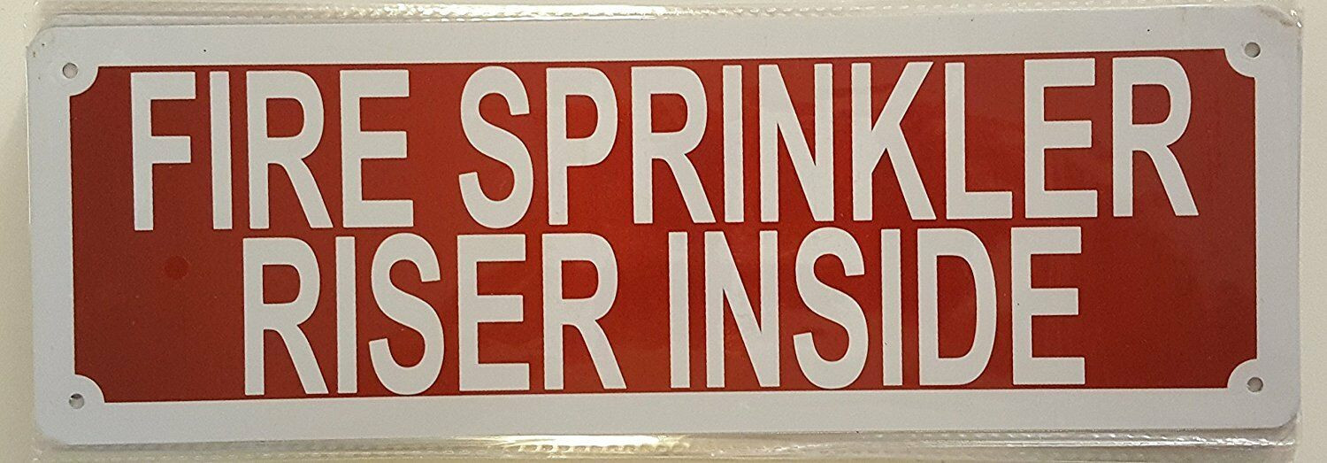 Sprinkler Riser Room Sign Reflective
