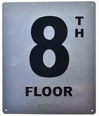 8TH Floor Sign -Tactile Signs Tactile Signs Floor Number Sign -Tactile ...