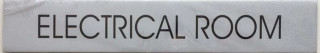 ELECTRICAL ROOM SIGN (WHITE,)