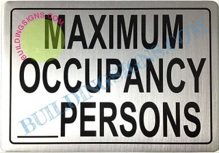 Occupancy Sign