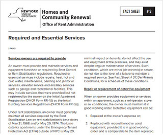 Fact Sheet #3: Required and Essential Services (Free PDF file)