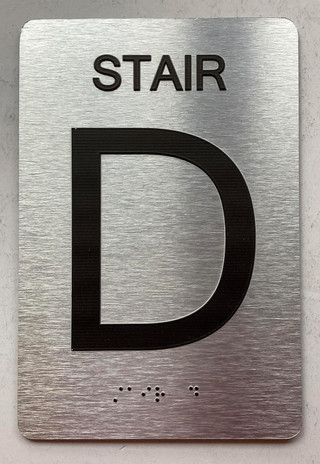 Floor number sign with Raised letters/Image & Grade 2 Braille ...