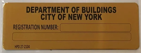 HPD Serial number signage (27-2107)-SILVER