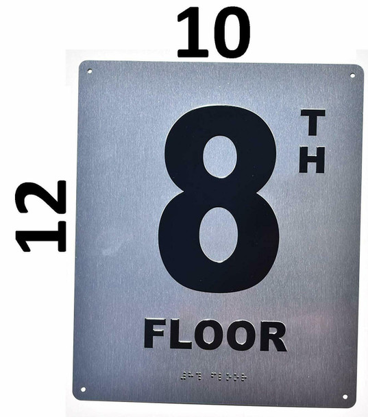 8TH Floor Sign -Tactile Signs Tactile Signs Floor Number Sign -Tactile ...