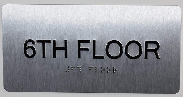 Floor Number Sign -Tactile Signs 2ND Floor Sign The Sensation line