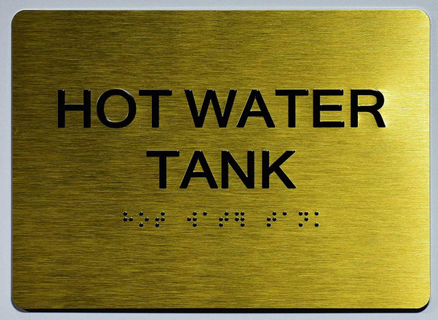 Water Pump Sign- Gold(Aluminium, Gold/) The Sensation line