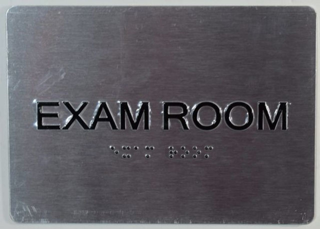 EXAM Room Sign with Tactile Text and Braille Sign -Tactile Signs The ...