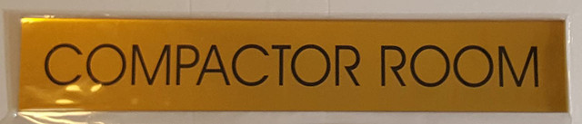 Compactor Room Sign (Red Background, Reflective, Aluminium)