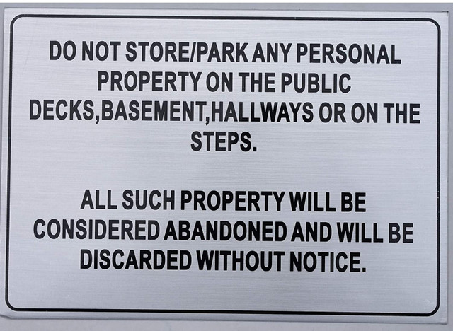 Do not block Hallway sign (Aluminium)