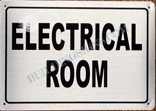 ELECTRICAL ROOM SIGN (WHITE,)