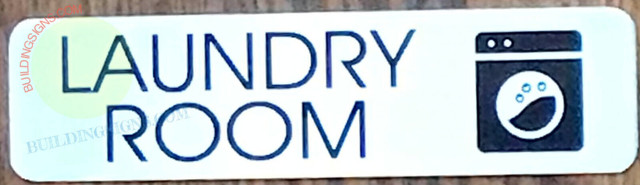 Laundry Room - ADA compliant sign. -Tactile Signs The sensation line
