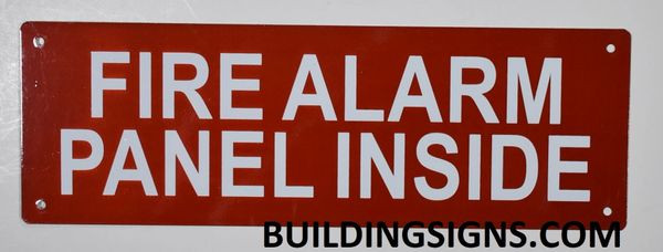 FIRE Alarm Control Panel Inside Sign