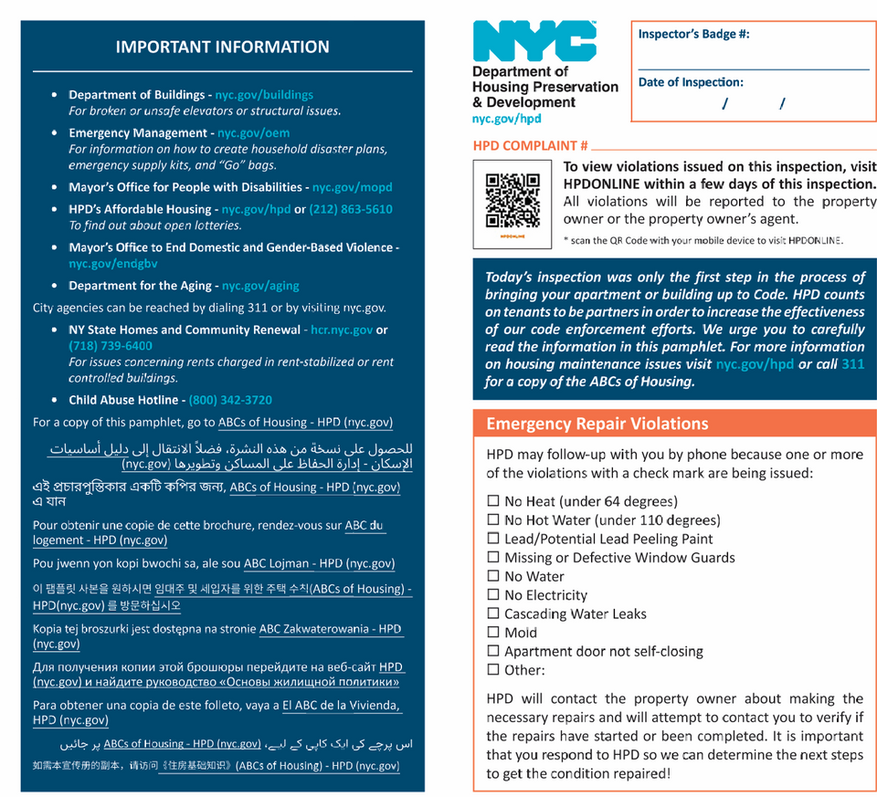NYC HPD Complaint Guide | Report Housing Violations in NYC