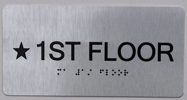 1ST Floor Sign -Tactile Signs Tactile Signs Floor Number Tactile Touch ...