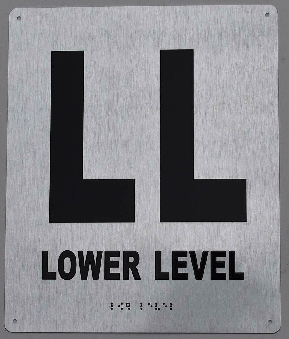 Lower Level Floor Number Sign -Tactile Signs Tactile Signs Tactile ...