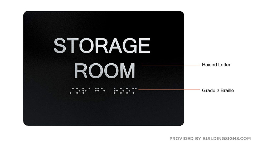 Storage Room Sign -Tactile Signs The Sensation line