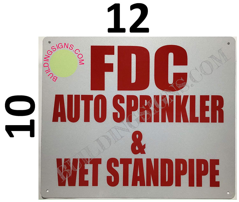AUTO SPRINKLER WET STANDPIPE Sign