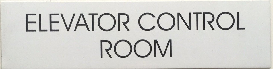 KEY TO ELEVATOR CONTROL ROOM (WHITE-aluminium)