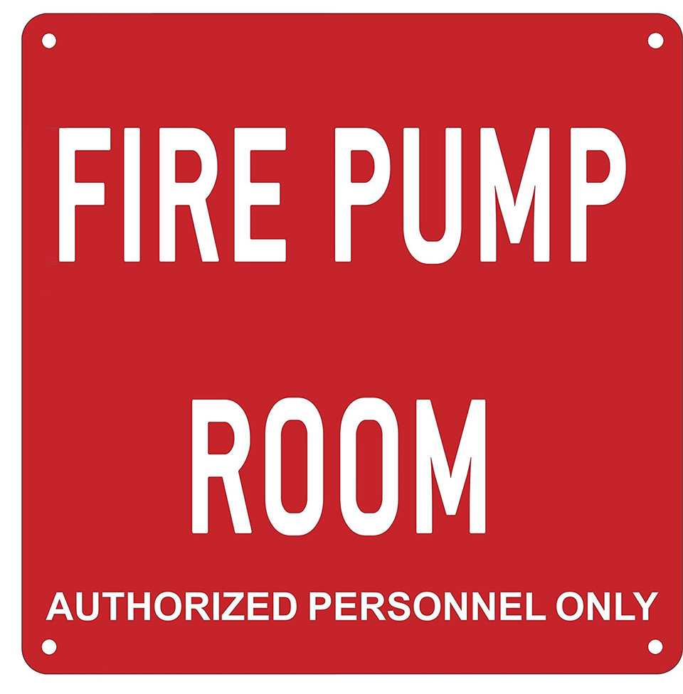 FIRE Pump Room Sign