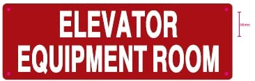 Elevator Equipment Room Sign (Yellow, Reflective, Aluminium)