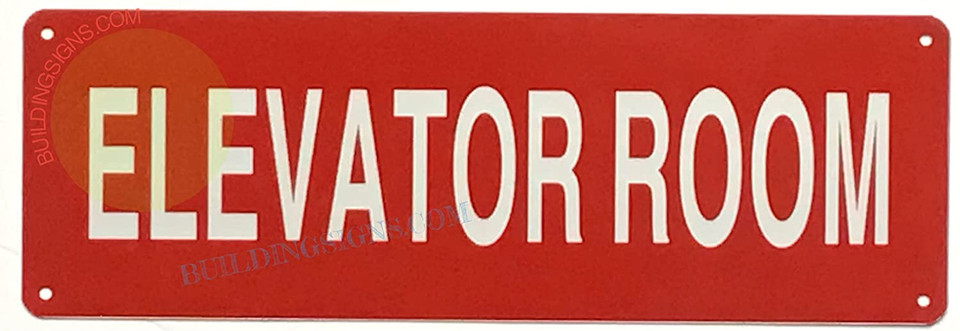 Notice Elevator is Out of Service Sign (White Background,Aluminium, )