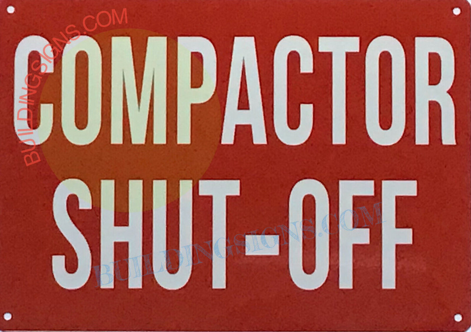 Compactor signs
