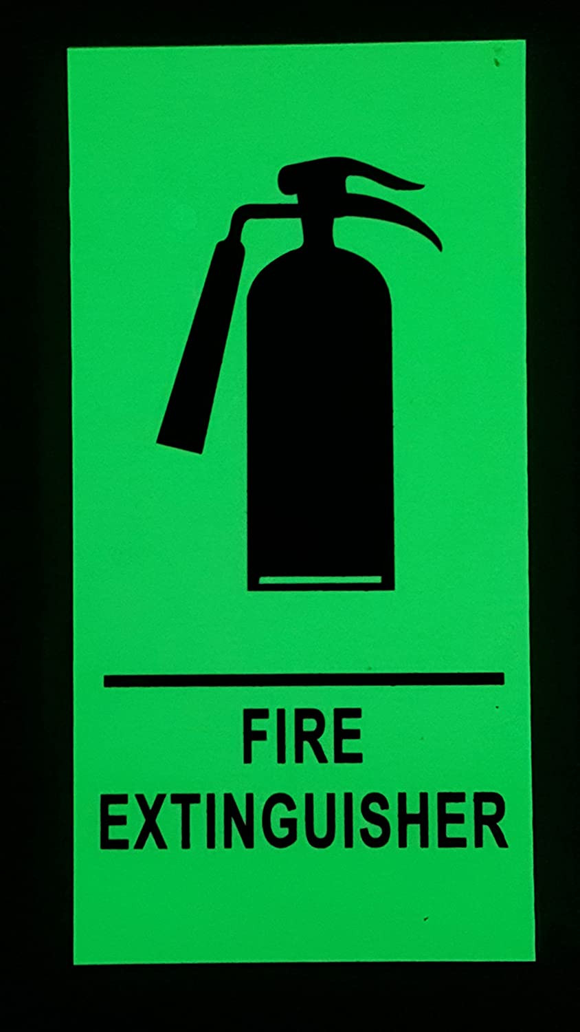 FIRE EXTINGUISHER Sign/ GLOW IN THE DARK "FIRE EXTINGUISHER" Sign
