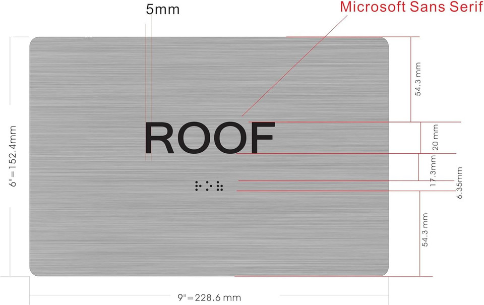 FLOOR NUMBER SIGN Tactile Graphics Grade 2 Braille Text with raised ...